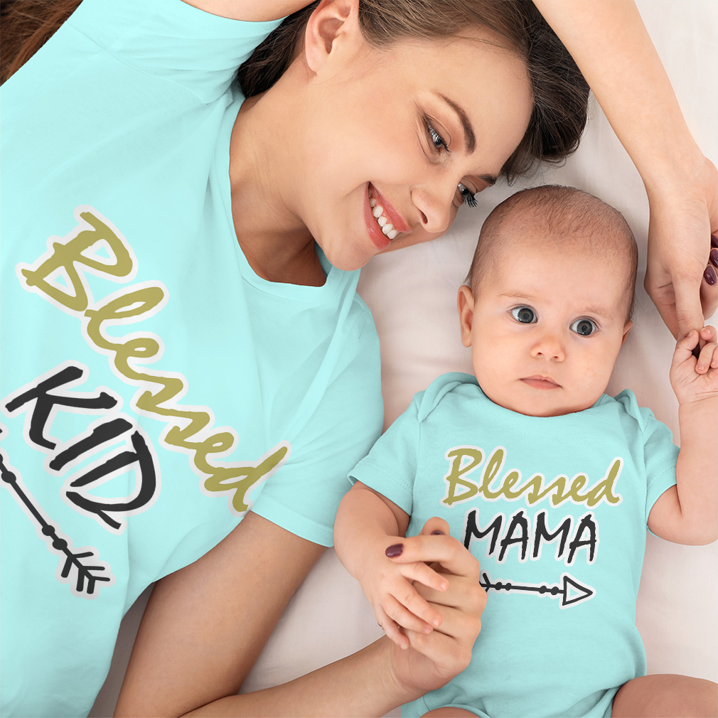 Mom and Baby Matching Outfits Blessed Mama Kid Arrow Knit Cotton Match ...